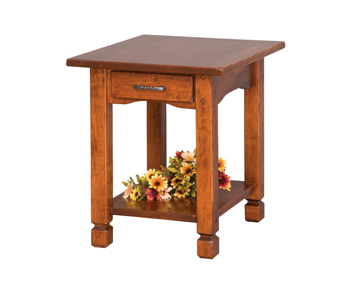 Rustic Country End Table - Stone's Furniture
