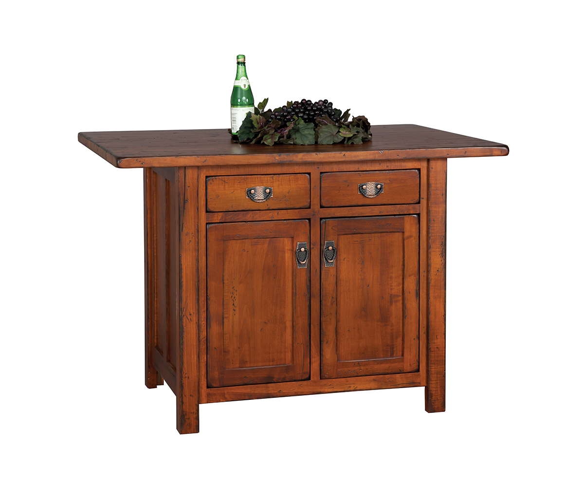 Ancient Mission Island With Butcher Block Top - Stone's Furniture