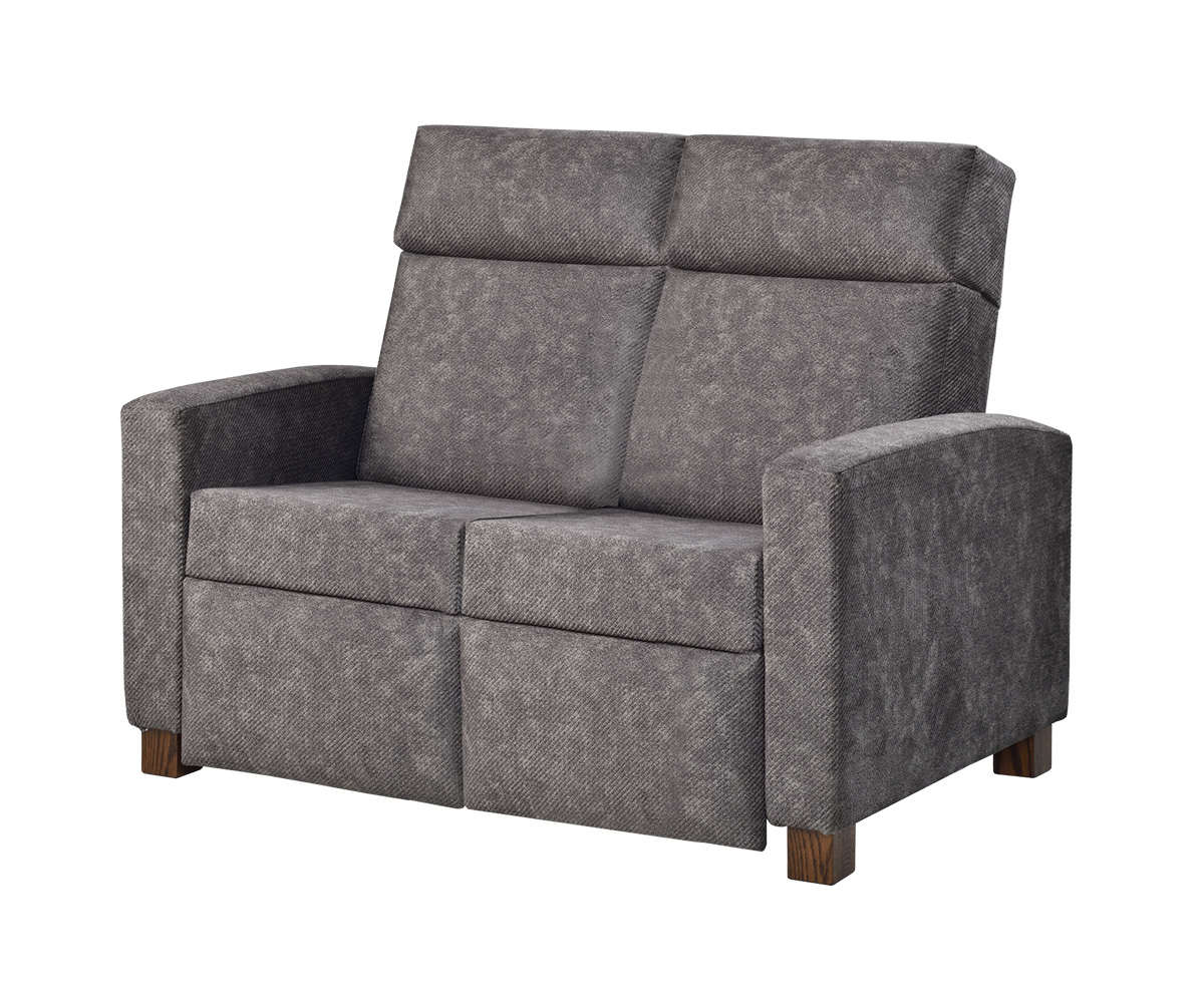 Modern Shaker Push Back Love Seat Recliner - Stone's Furniture
