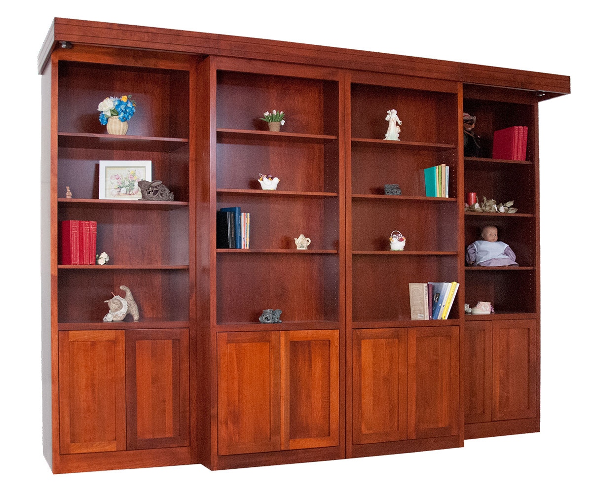 Library Bookcase Bed With Crown Molding - Stone's Furniture