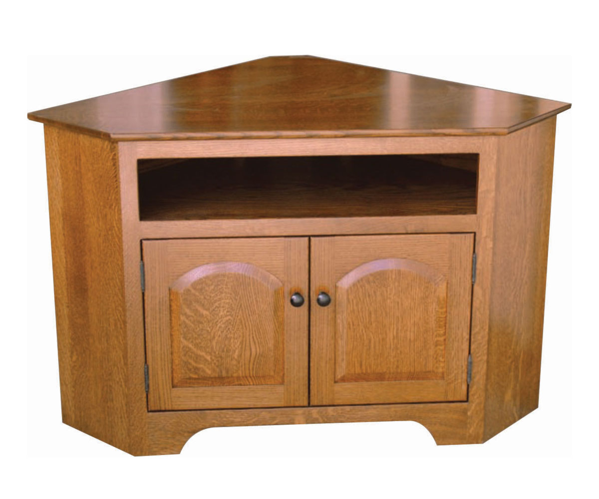 Knob View Shaker Corner TV Stand - Stone's Furniture